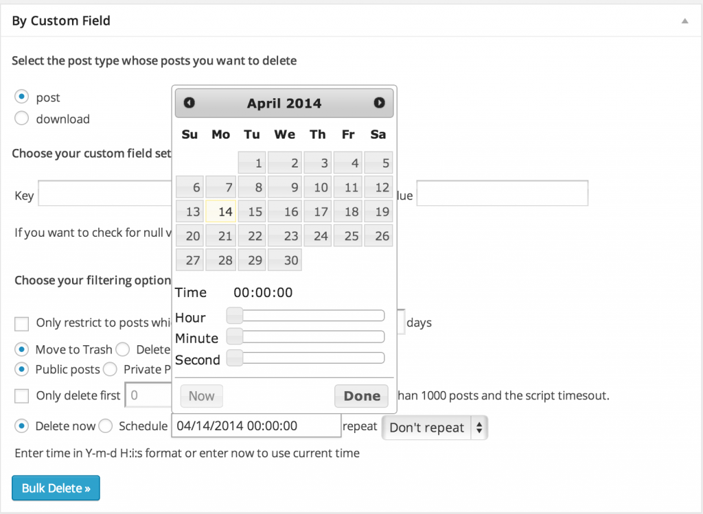 Bulk Delete Posts by Custom Field | Bulk WP