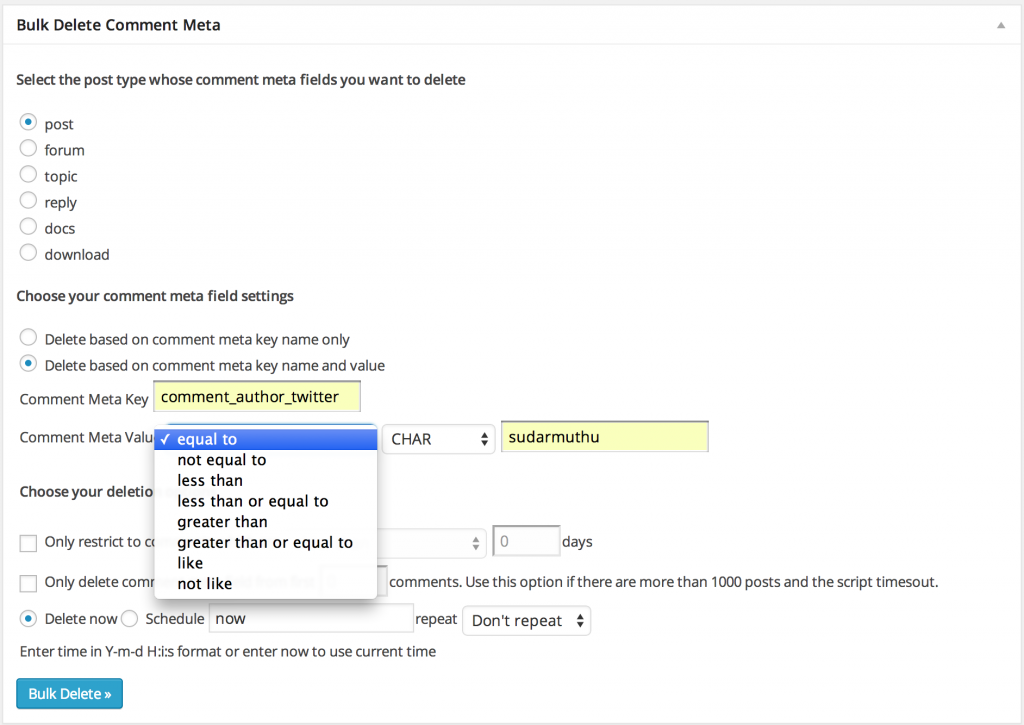 Bulk Delete Comment Meta Pro | Bulk WP