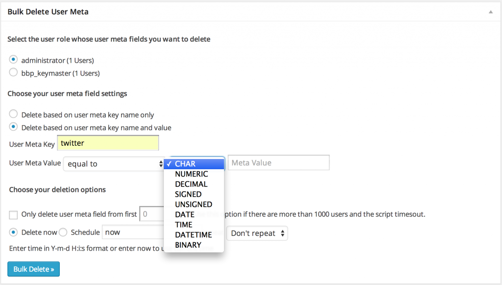 Bulk Delete User Meta Pro | Bulk WP